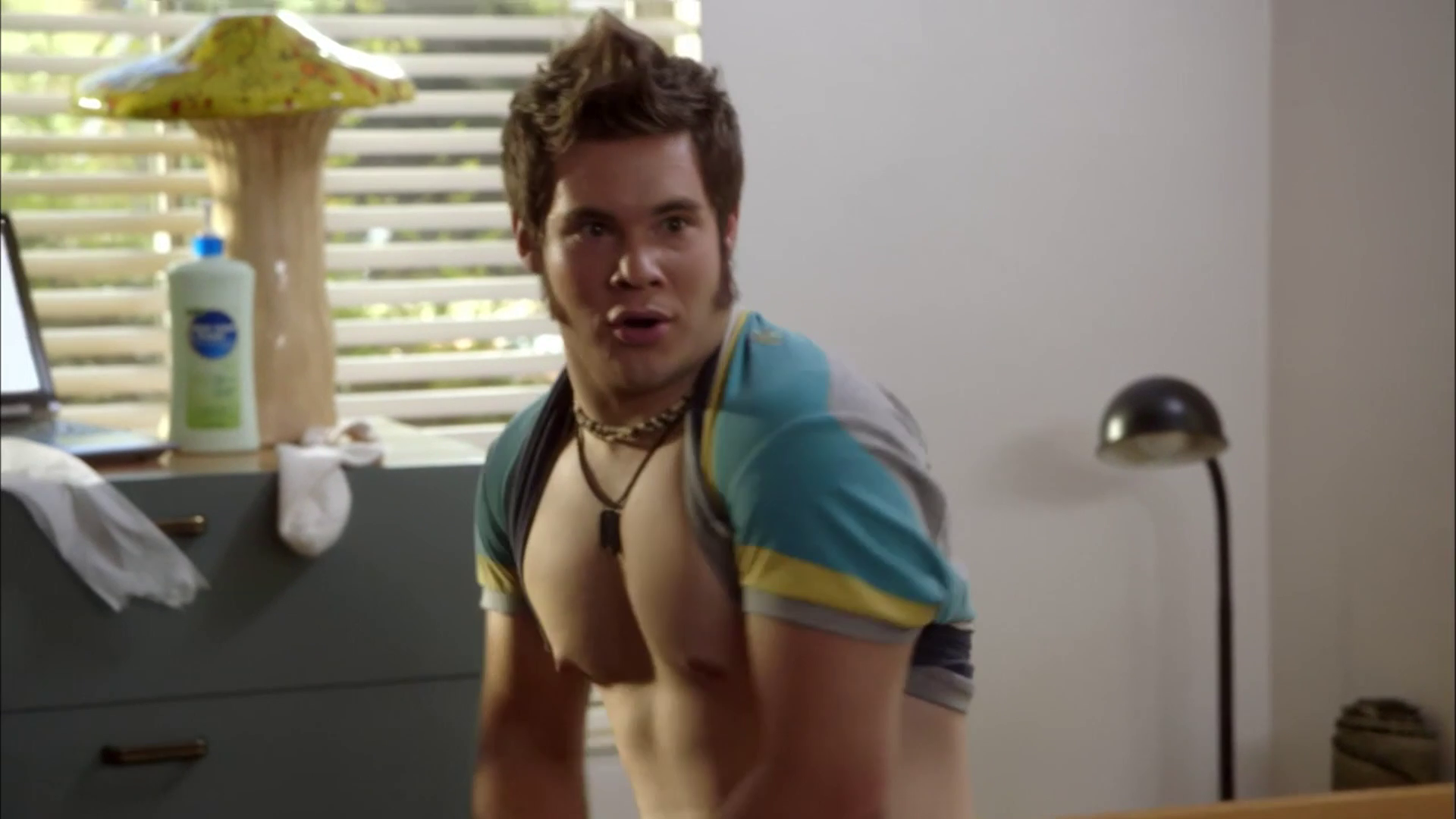 ausCAPS: Adam Devine shirtless in Workaholics 3-10 "Flashback In The Day"
