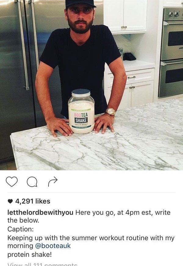 Maggie's Blog: Scott Disick and BooTea