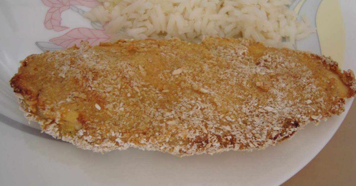 Bifes de frango panados no forno