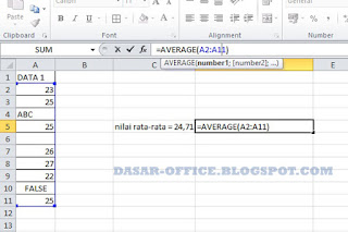 Rumus Cara Mencari Rata-Rata di Excel - Dasar Office | Belajar ...
