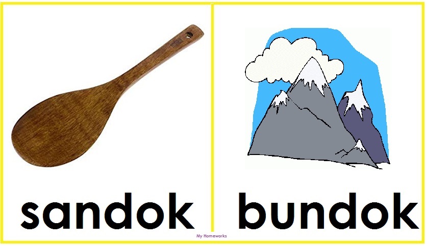 My Homeworks: MAGKASINGTUNOG NA SALITA SANDOK-BUNDOK