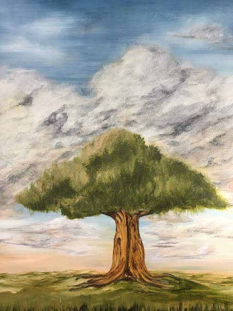 Step by Step Large format tree painting