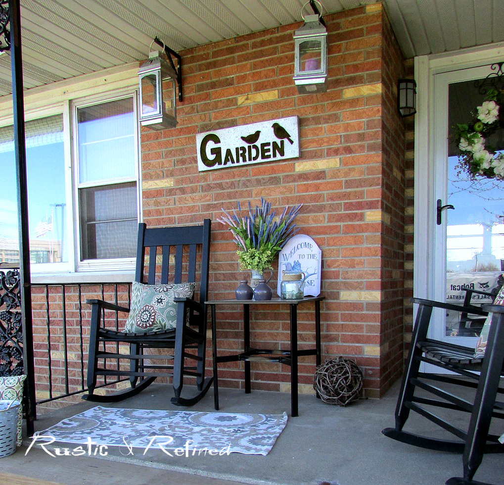 Patio Decorated for Spring Season | Rustic & Refined