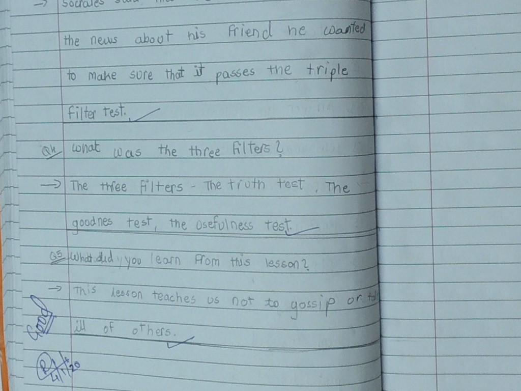 English Ch-15 Socrates - The Triple Filter Test (W.B)(N.B) Grammar Ch ...