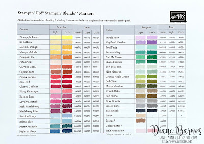 colour me happy: New Stampin' Blends colours & chart - start colouring