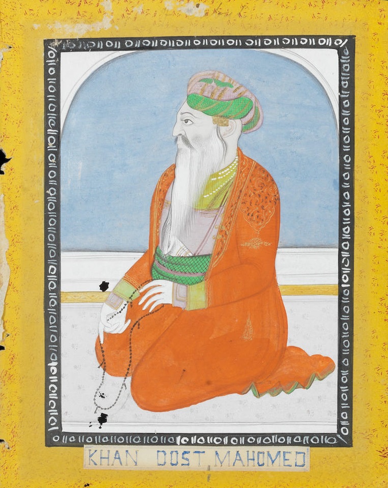 History of Pashtuns: Indian Portrait of Dost Muhammad Khan Barakzai ...