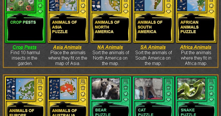 Electronic Game School: Zoology Games