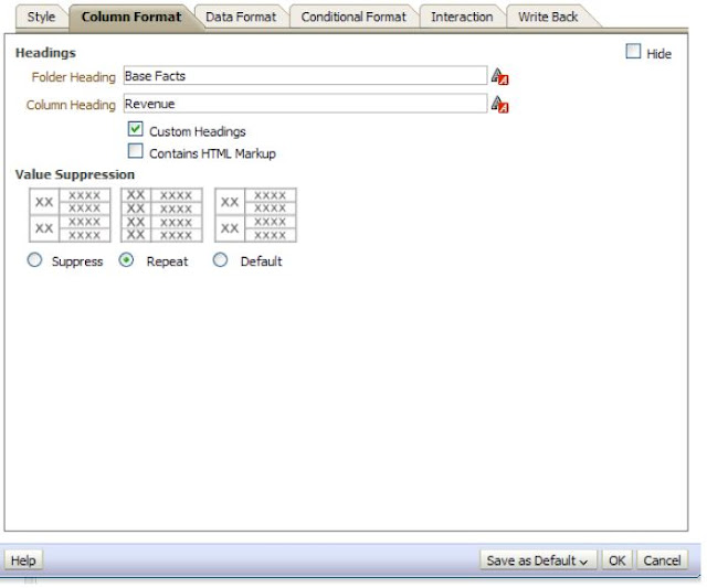 Changing Column Properties in OBIEE 12c Changing Column Properties in OBIEE 12c