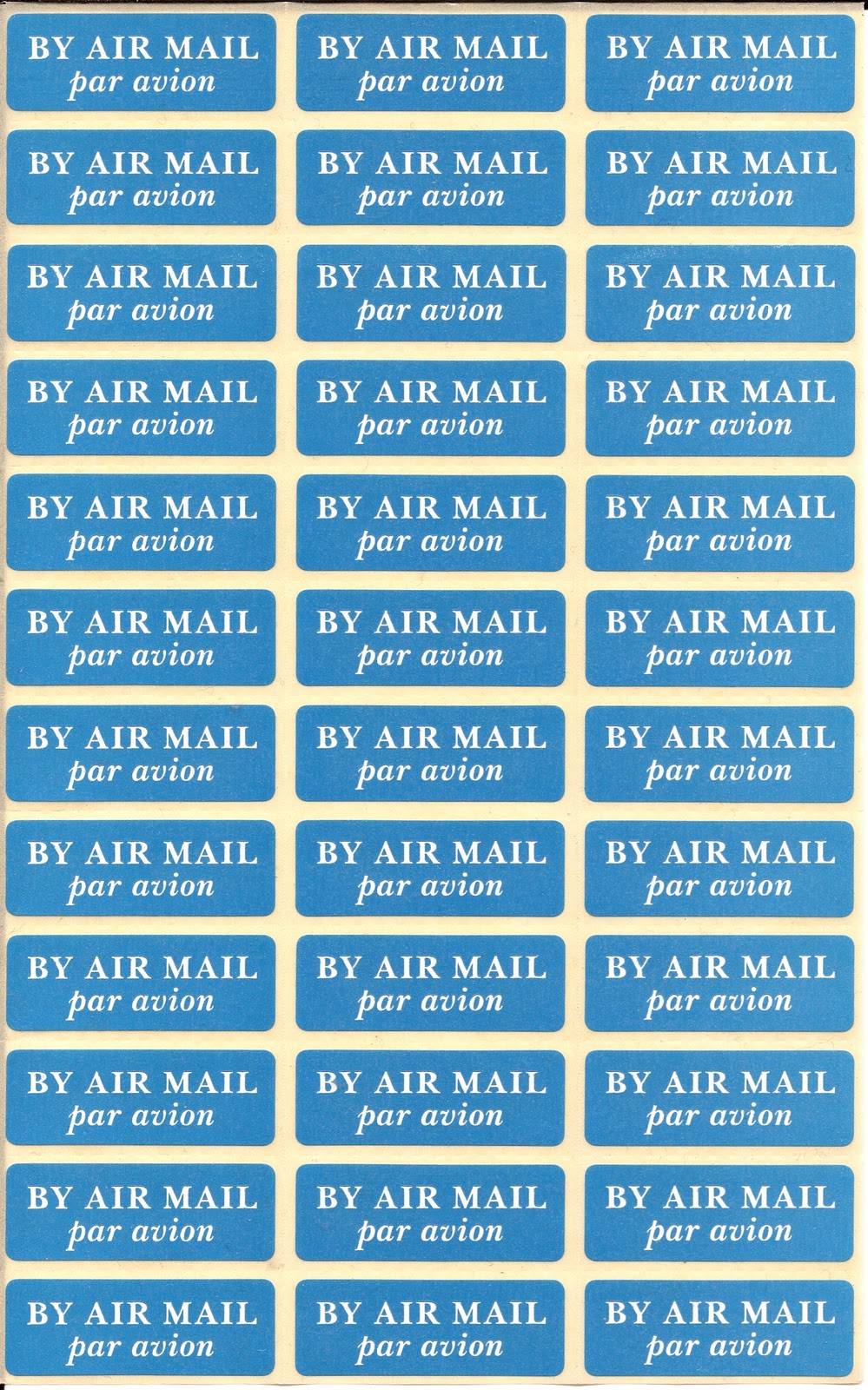 International Airmail And Priority Mail Labels: Cyprus: Full sheet of ...