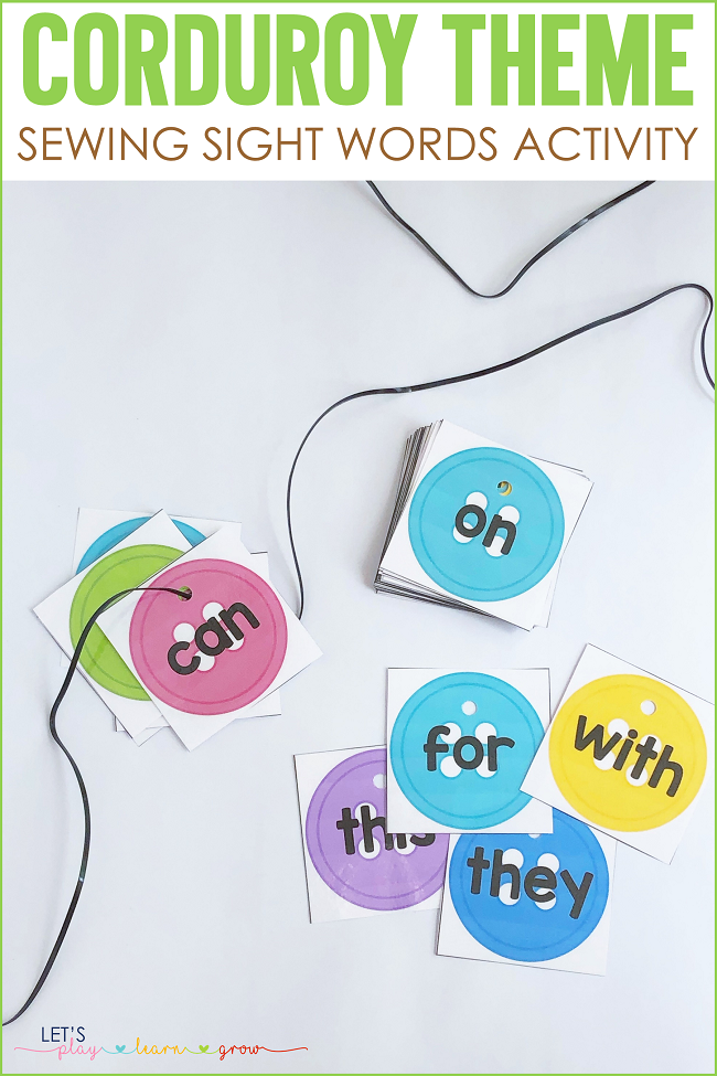 Corduroy Math and Literacy Activities for Preschool | Lets Play.Learn.Grow