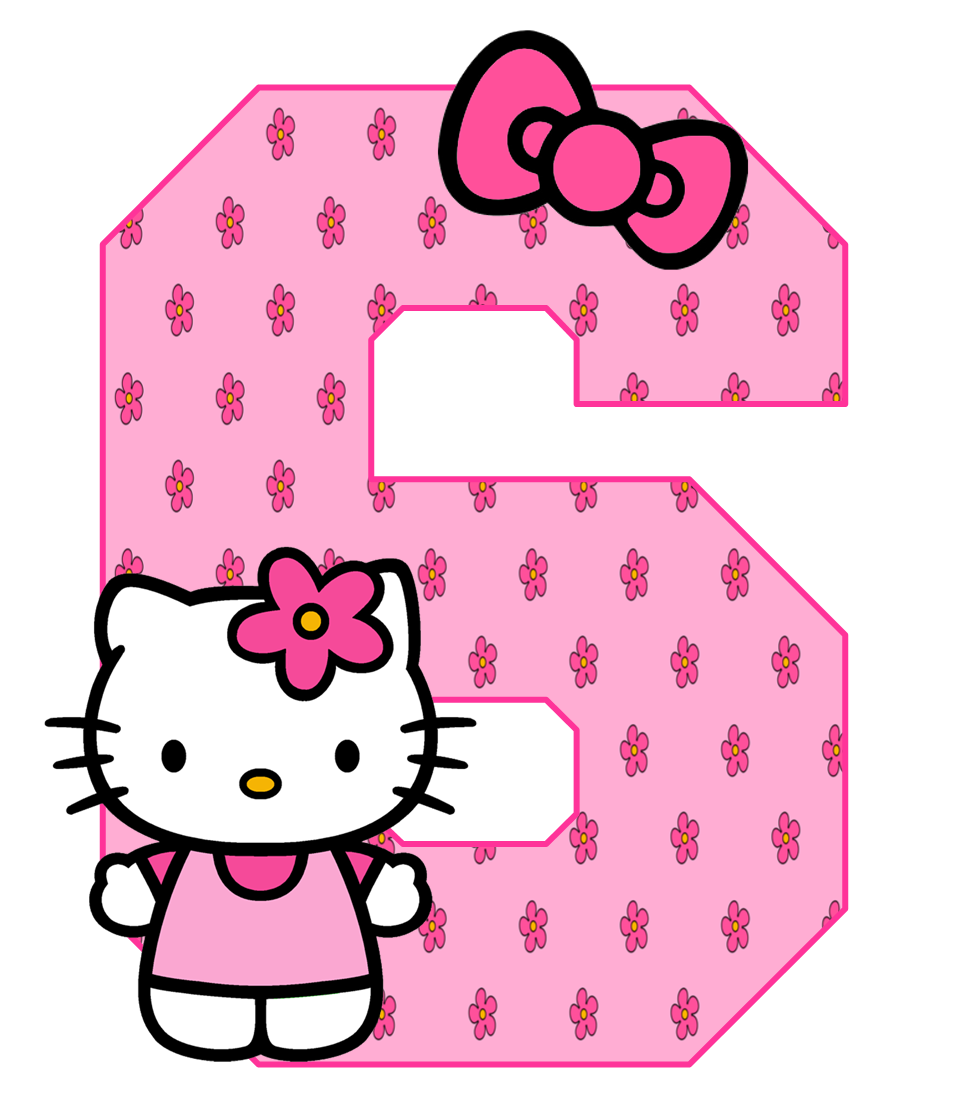 Kits imprimibles gratis : Números de Hello Kitty