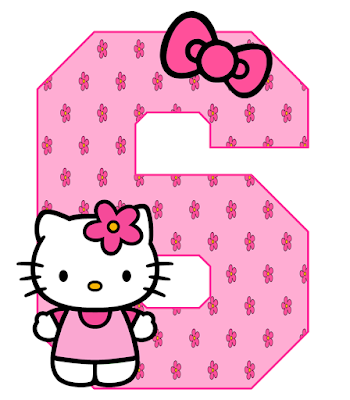 Kits imprimibles gratis : Números de Hello Kitty