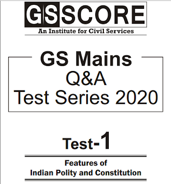 GS Score Mains 2020 Test 01 With Solution - VISION
