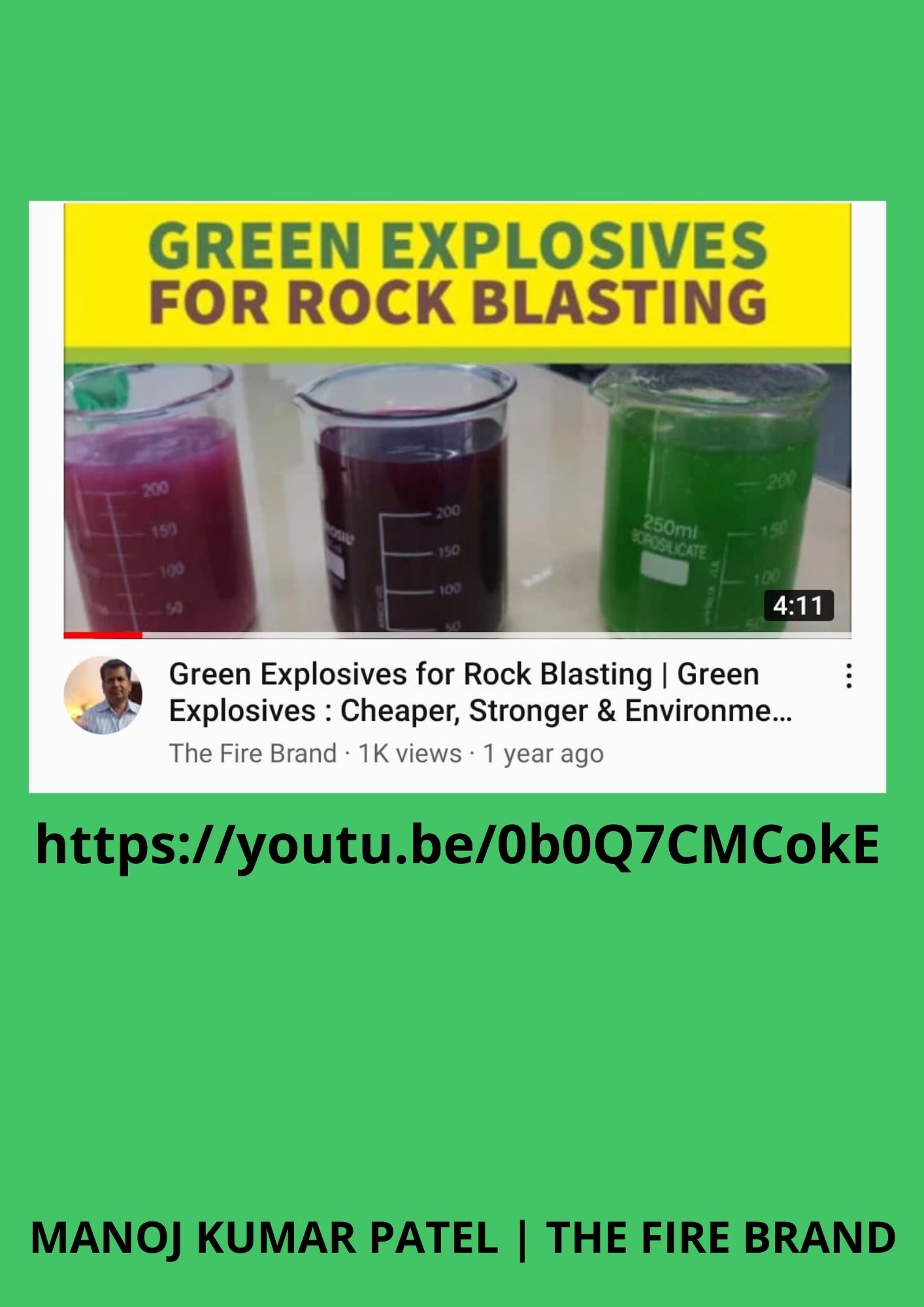 GREEN EXPLOSIVES WILL BE COMING TO A MINE NEAR YOU