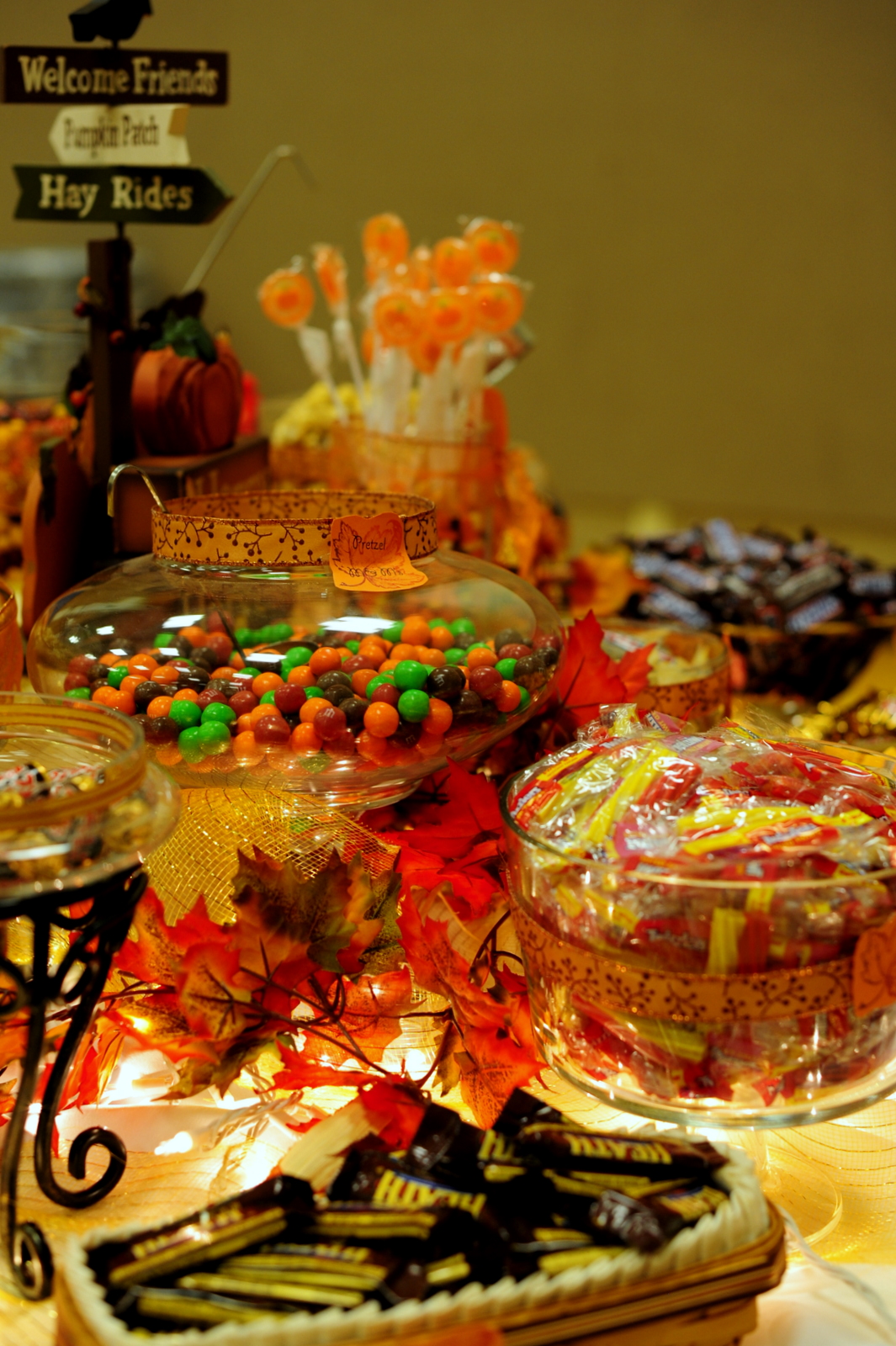 Leafy Tree Tops: Fall/Autumn themed candy buffet- the sequel