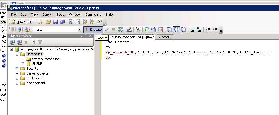 Official Knezev Blog: How To: Move WSUS Database and Content Directory