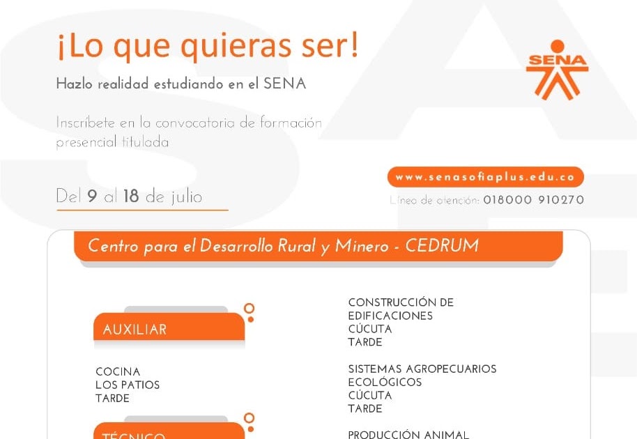 Centro de Formación para el Desarrollo Rural y Minero CEDRUM - SENA Regional Norte de Santander ...