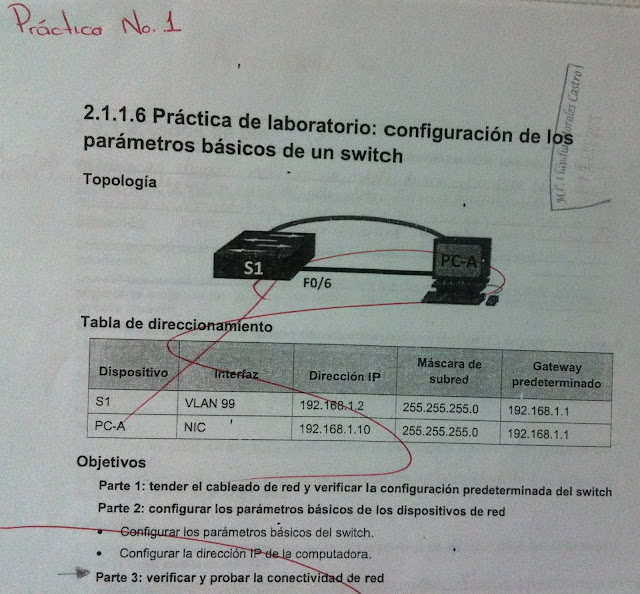 CONMUTACIÓN Y ENRUTAMIENTO DE REDES DE DATOS: Práctica: Configuración de parametros basicos de ...