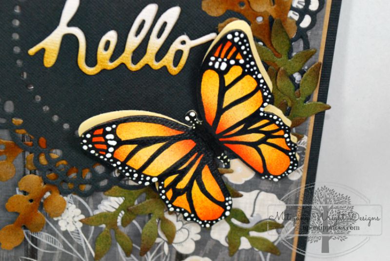 Up On Tippy Toes: Hello- Monarch Butterfly Card