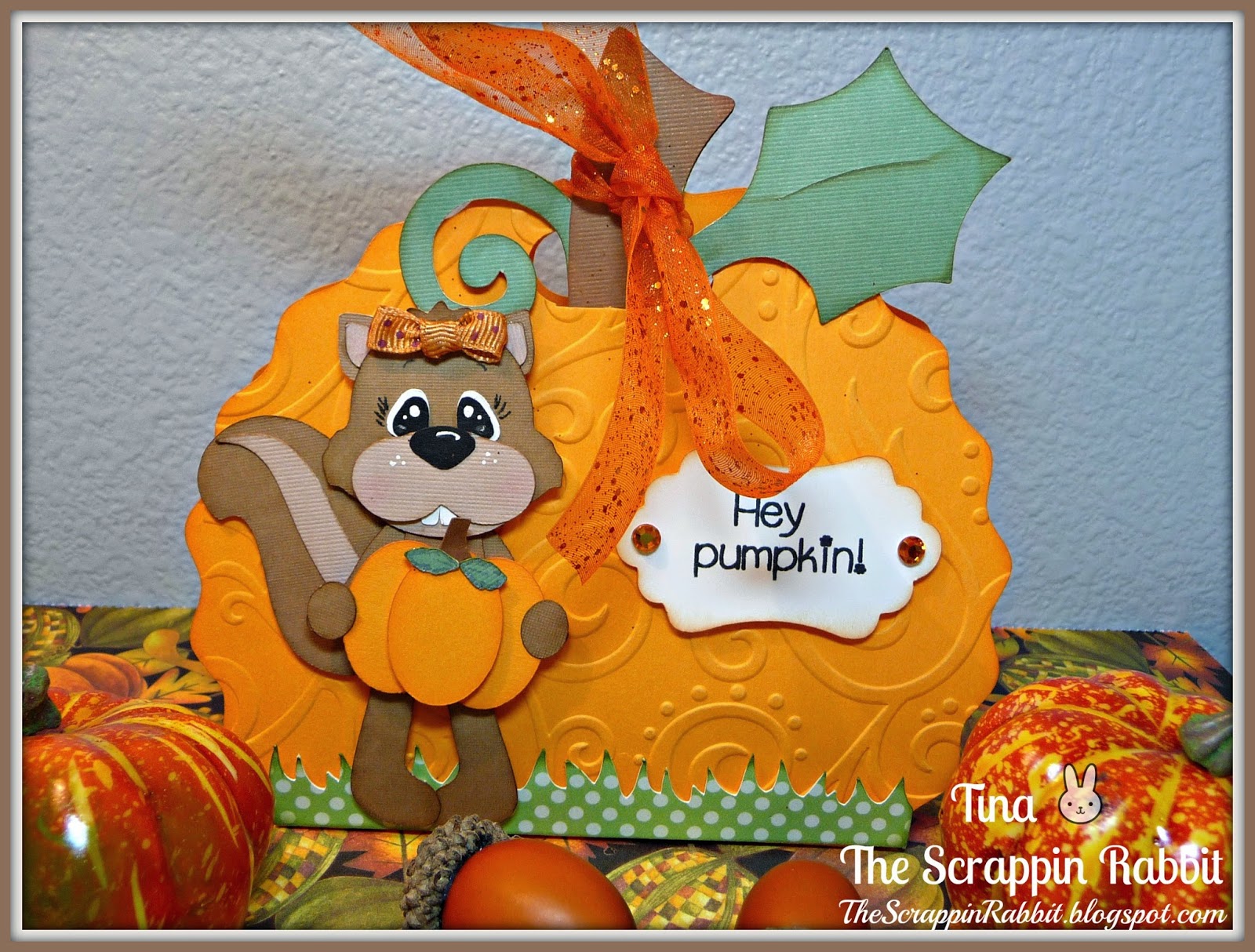 The Scrappin Rabbit: Nutty for Fall Pumpkin treat bags