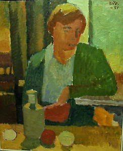 Red hair in Paintings: Orange-red towards green