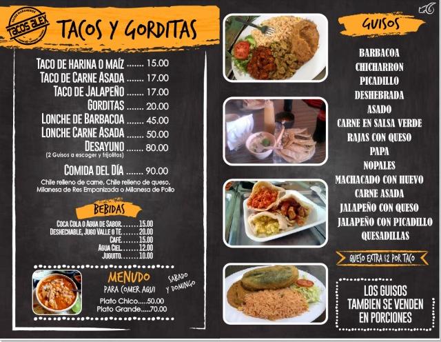 Menu ~ Tacos Alex