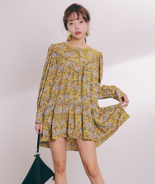 [Stylenanda] Frilled Floral Mini Dress | KSTYLICK - Latest Korean ...