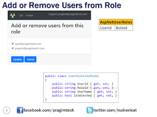 Sql server, .net and c# video tutorial: Add or remove users from role ...