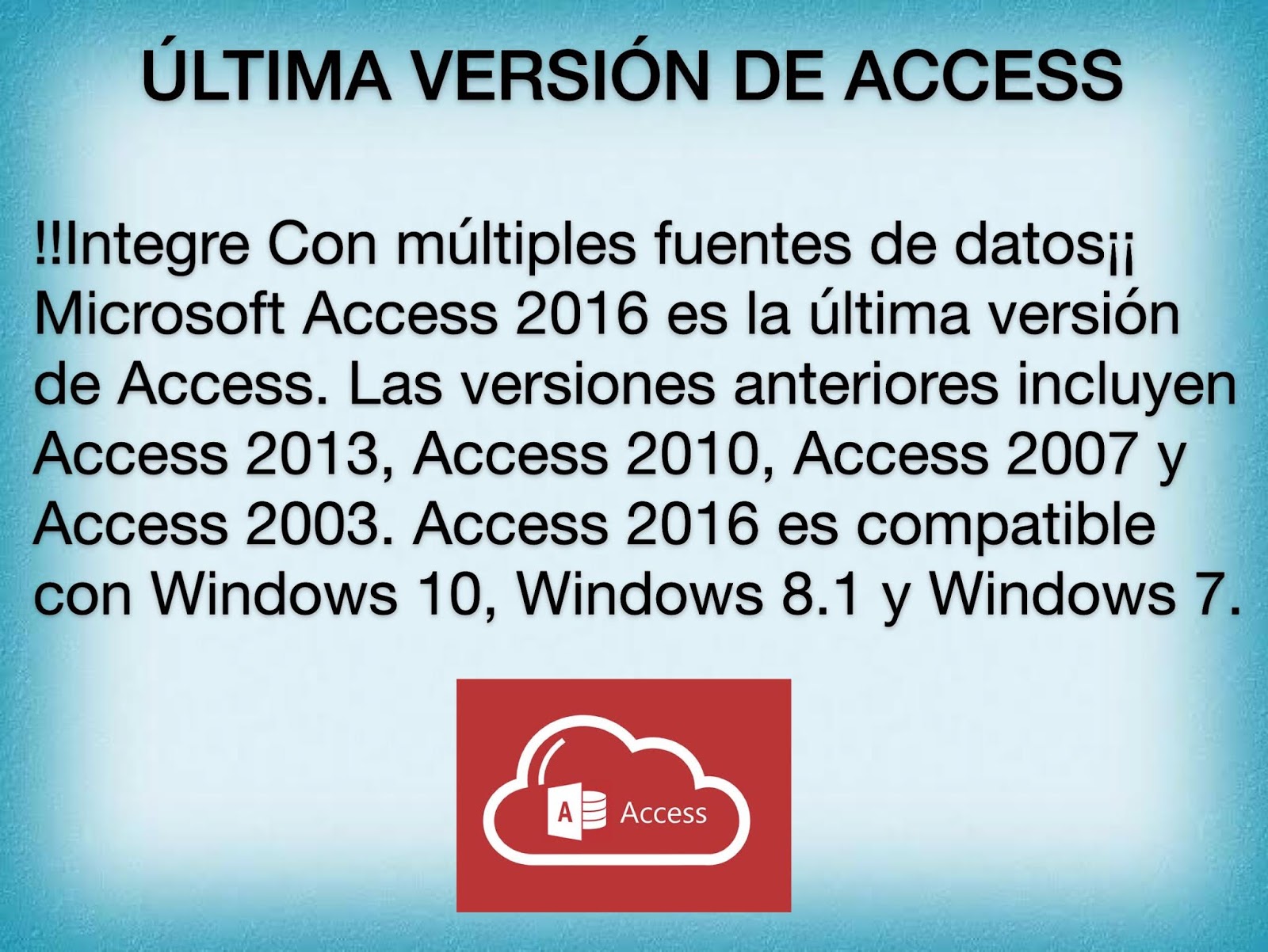 MICROSOFT ACCESS: Información extra