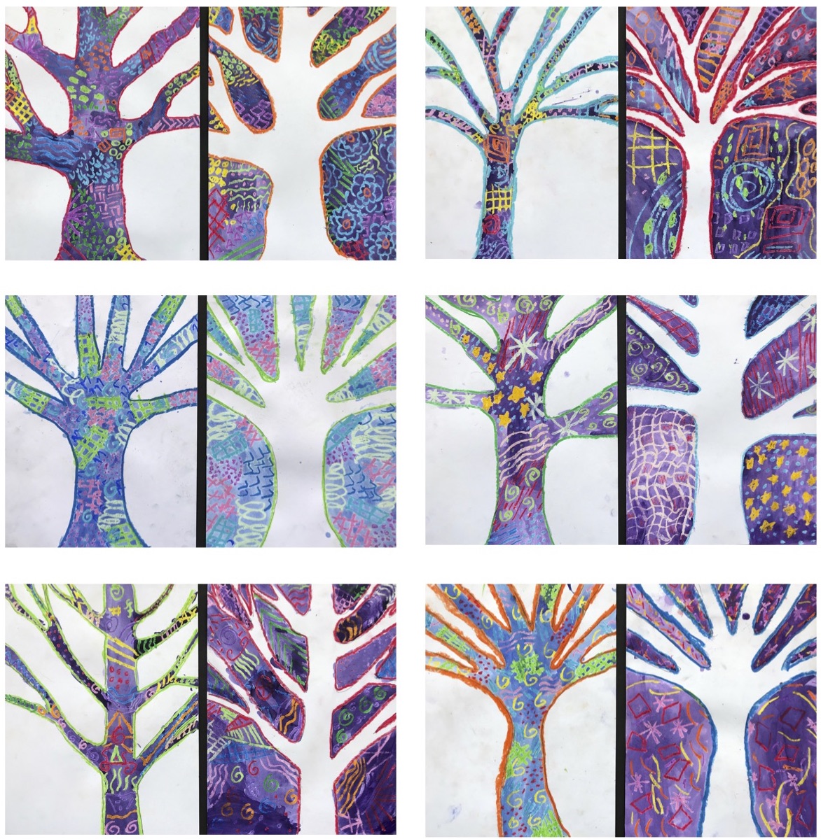 The Rolling Artroom: Positive/Negative Trees (4th-6th Grade)