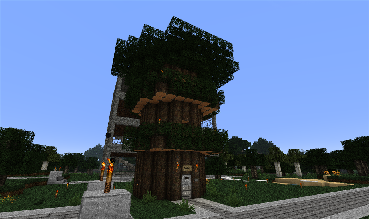 JD's Gaming Blog: Minecraft Creations: The Tree Mansion in the Green ...