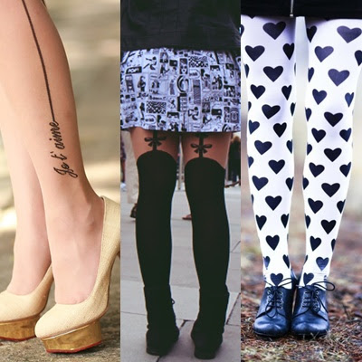 .: Inspira-se: meia calça com desenho