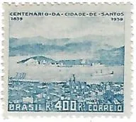 1939 - Brasil - Cidade de Santos - Acervo de Selos