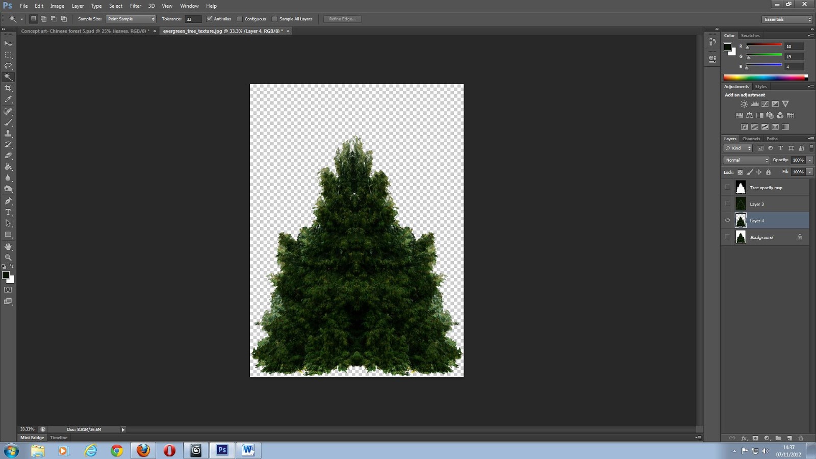 Design For Games FD- 3D Modelling: Tree- Using an Opacity Map