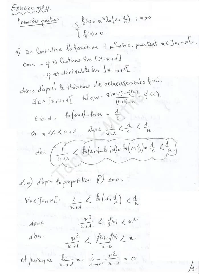 Correction Examen national 2020-sciences math-Mathématiques