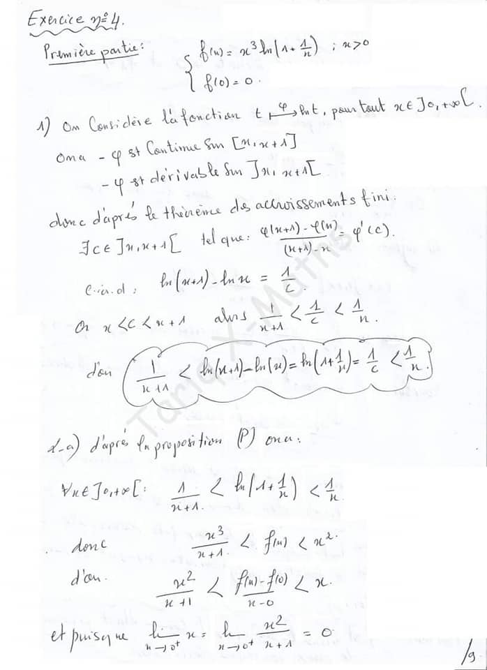 Correction Examen national 2020-sciences math-Mathématiques
