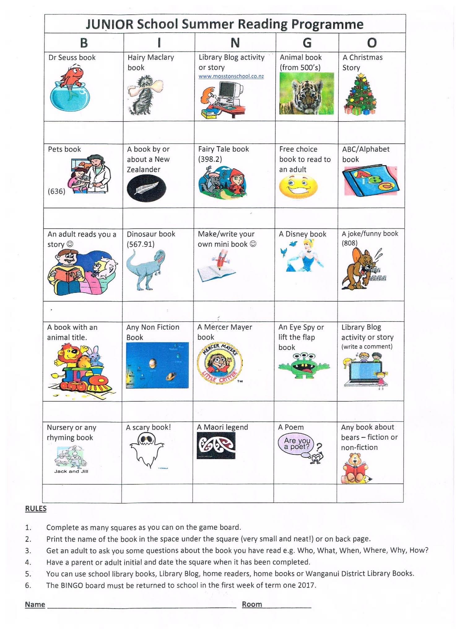 Mosston School Library: Summer Reading Program