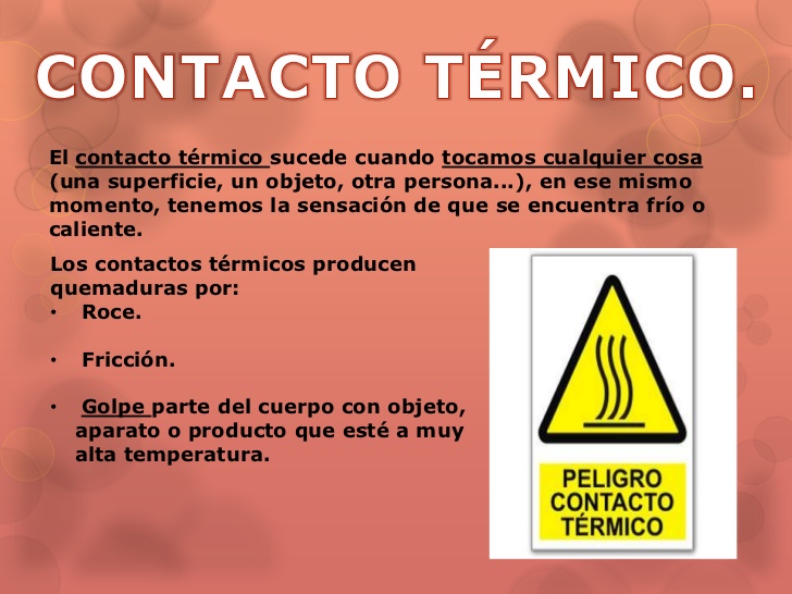 RIESGO POR CONTACTO TÉRMICO