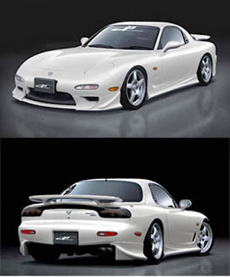 Modifikasi Mazda RX-7 GT Putih Kit azik