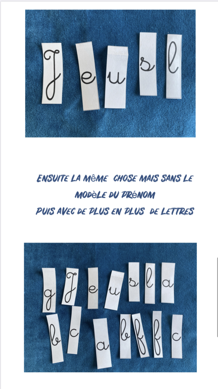 Je reconnais mon prénom et j'apprends à l'écrire