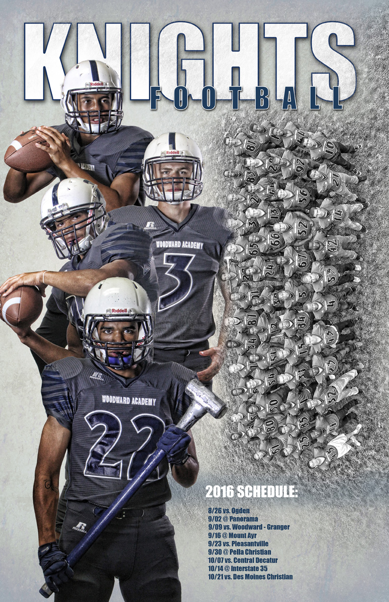 Woodward Academy Knights: Fall Sports Posters // Football and Cross ...