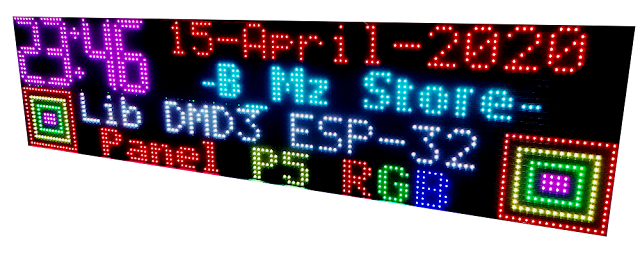 Library DMD3 ESP 32 Arduino RGB HUB-75 Panel P5 - Dicky B_Mz