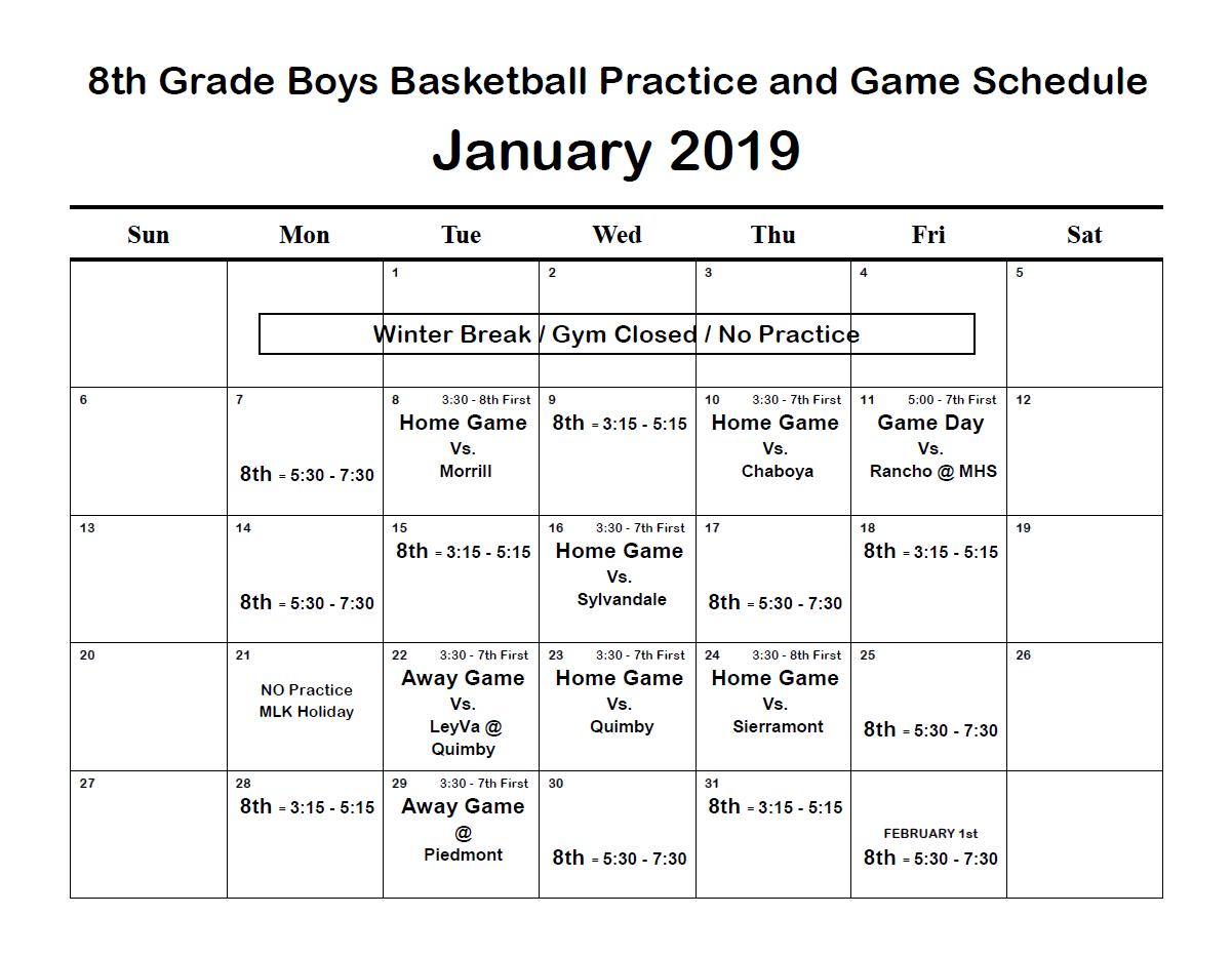Mr. Suarez's Physical Education Blog: 8th Grade Boys Basketball ...