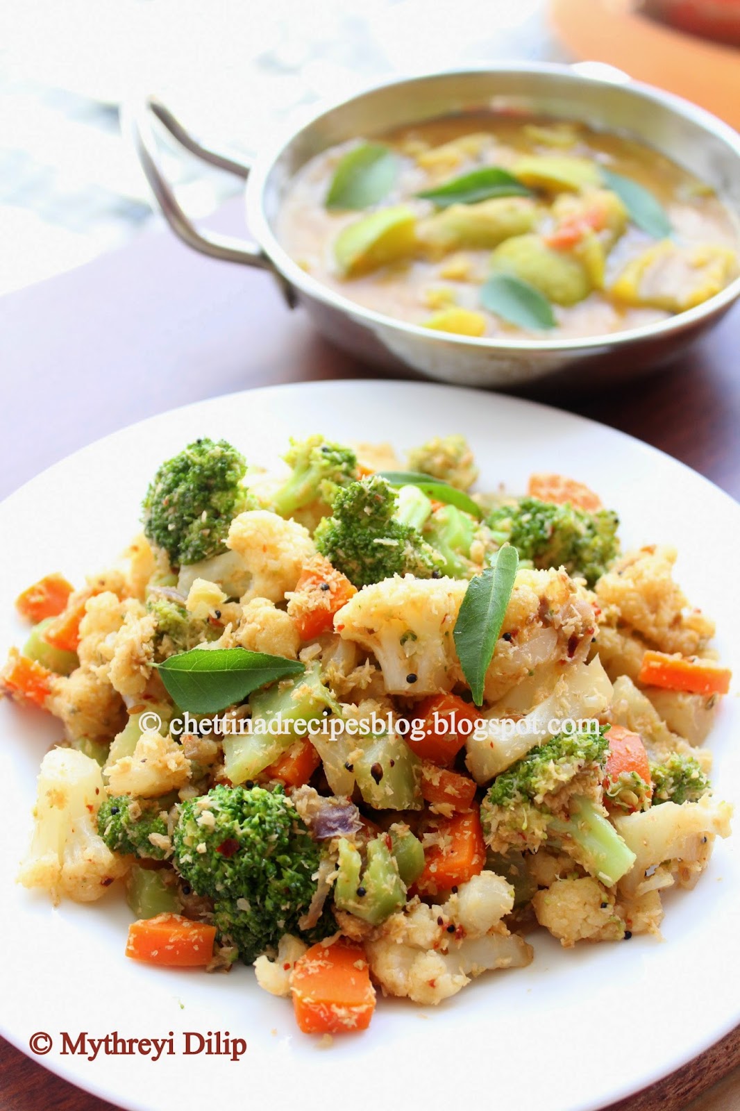 Kaikari Pirattal / Chettinad Vegetable Peratal - Chettinad Recipes