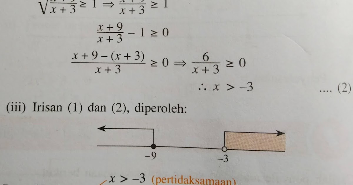 Pertidaksamaan Rasional Irasional ~ Don't Hate Math