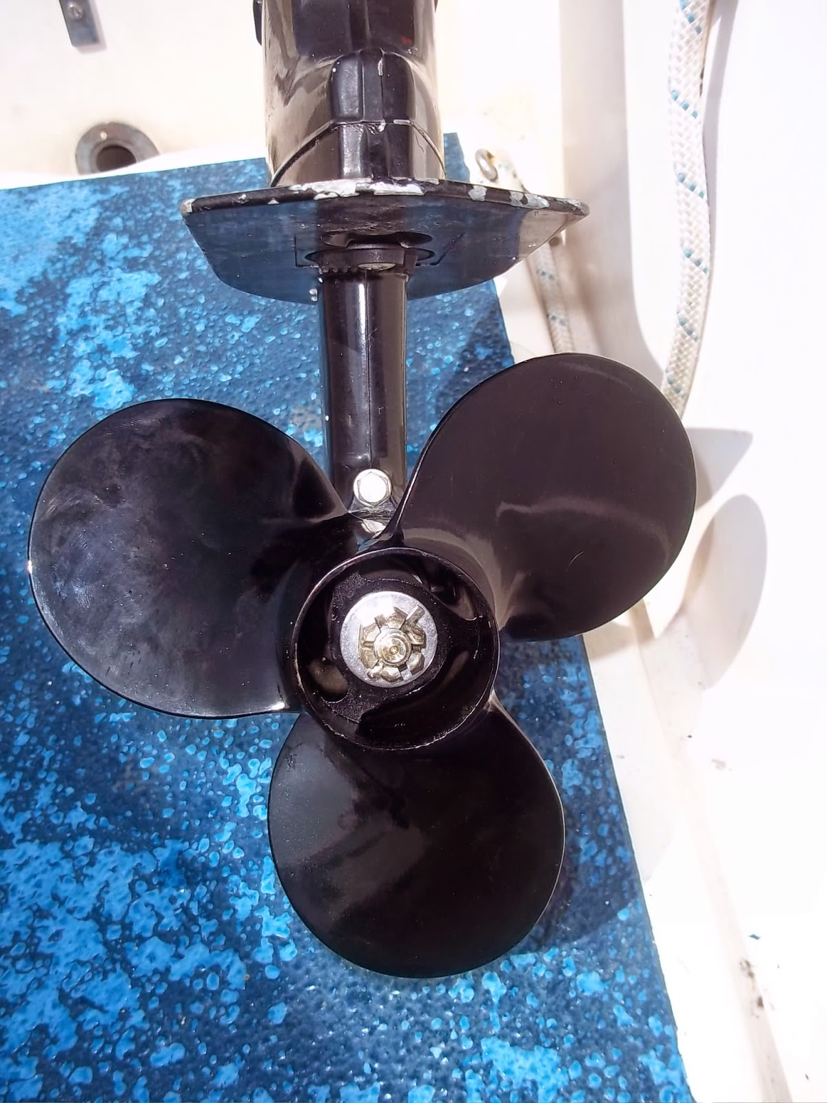 Faro del Picacho: Cambio de Hélice en motor Fueraborda