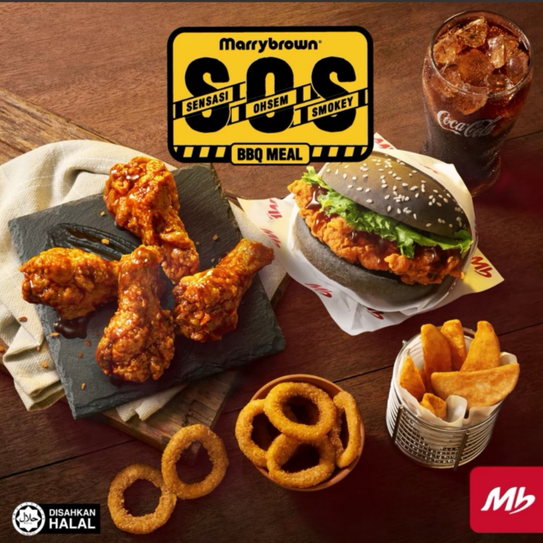 S.O.S BBQ BURGER MARRYBROWN MEMANG SEDAP!