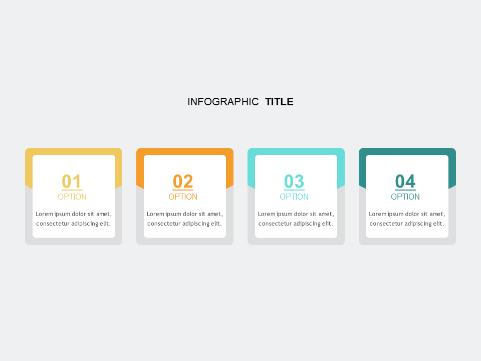 Round Square Half Color PowerPoint Templates - PowerPoint Free