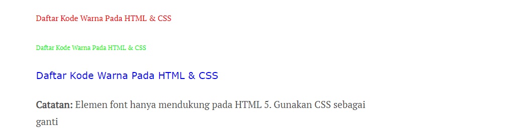 Cara Menggunakan Kode Warna HTML & CSS