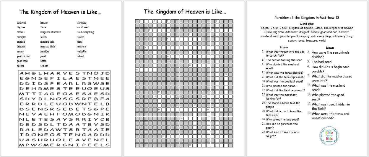 The Kingdom of Heaven Parables | Bible Fun For Kids